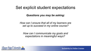 Inclusivity in Online Courses | PPT