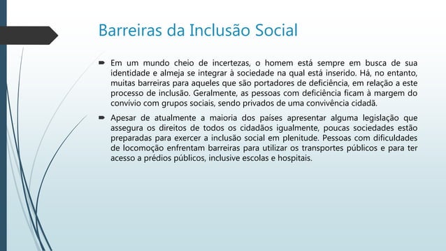 Inclusão Social | PPT