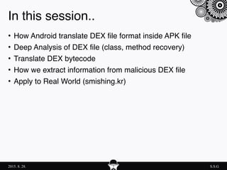 Inc0gnito 2015 Android DEX Analysis Technique | PPT
