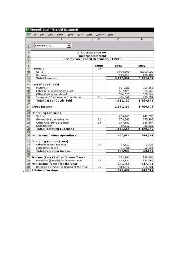 Income statement | DOC