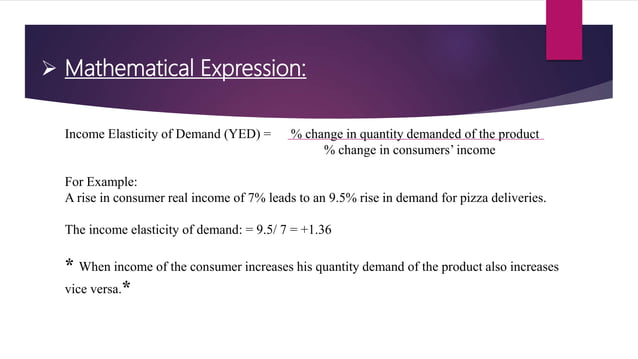 Income and cross elasticity | PPTX