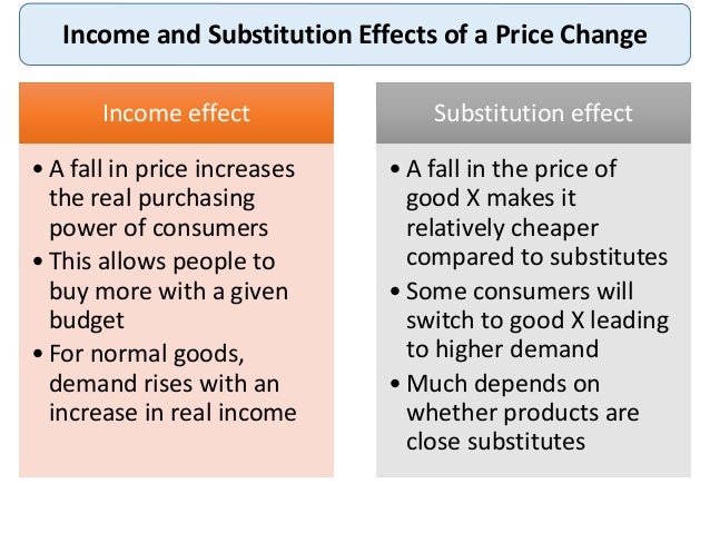 Income and Substitution Effects