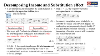 Income and substitution effects of estate taxation | PPT