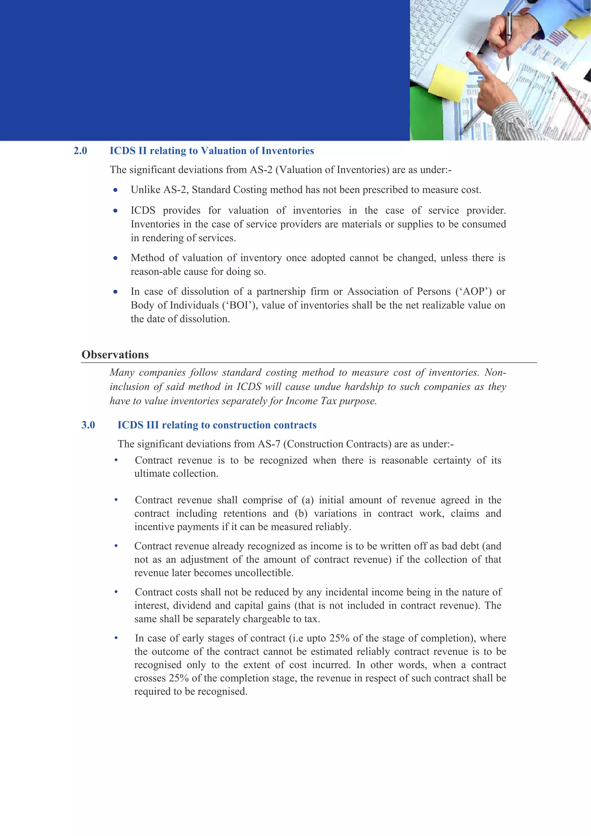 Income computation and disclosure standard (icds) | PDF