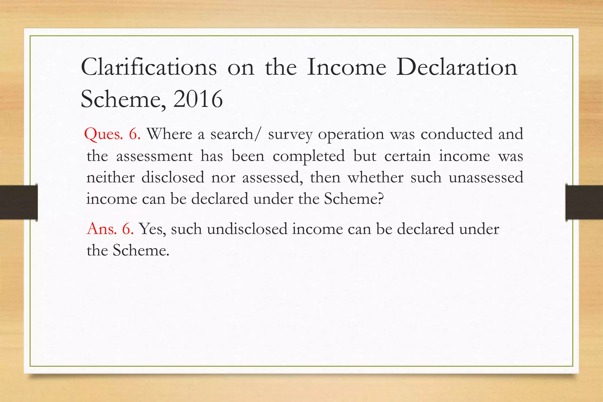 Income Declaration Scheme, 2016 | PPT