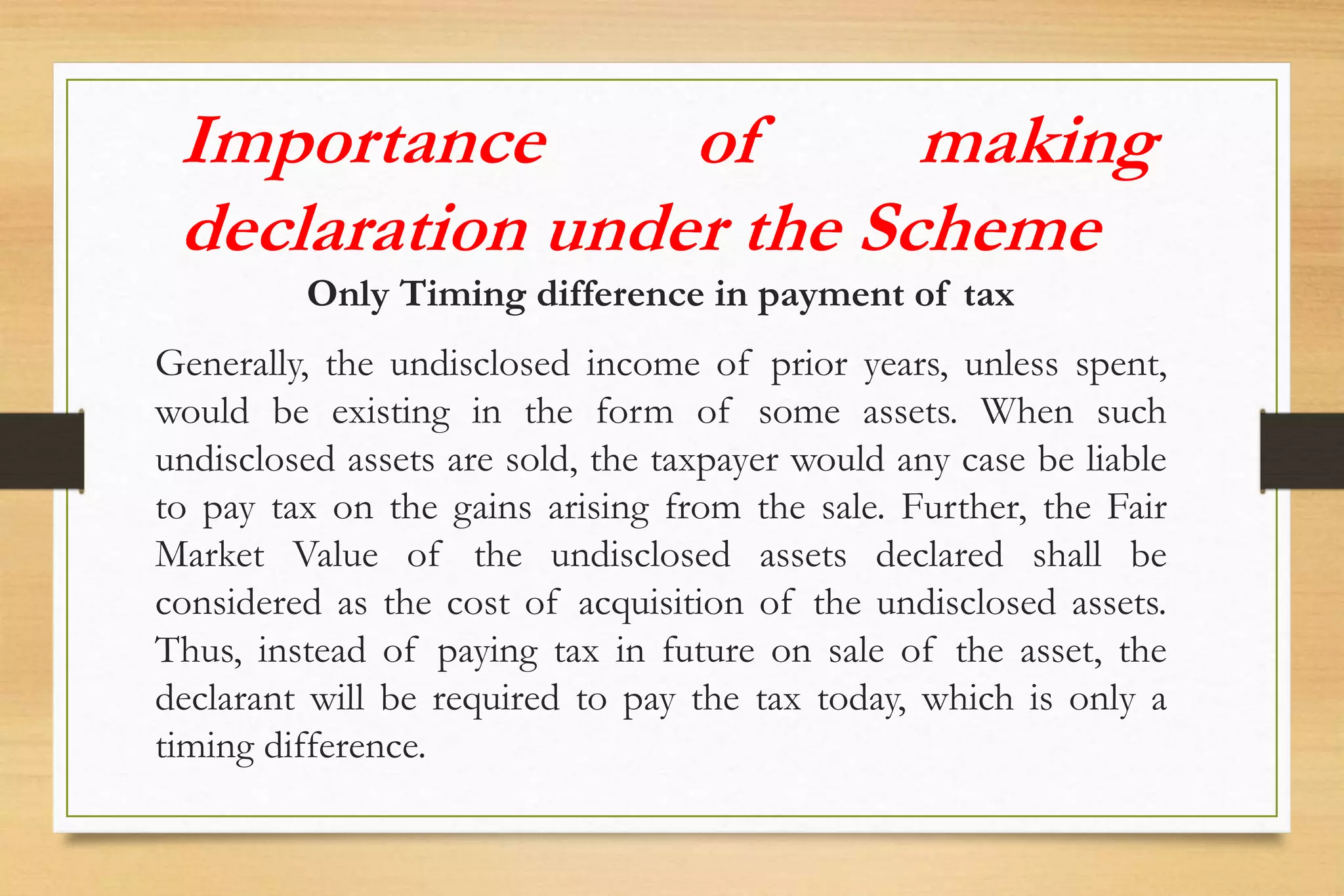 Income Declaration Scheme, 2016 | PPT
