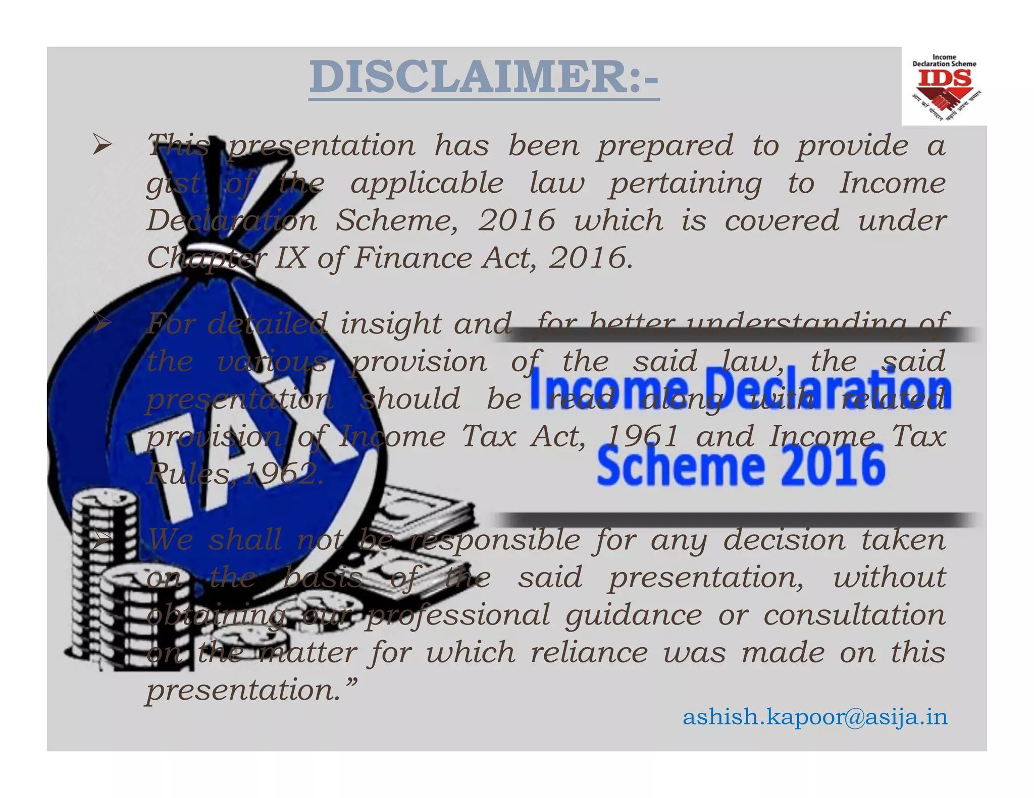 Income declaration scheme | PPT