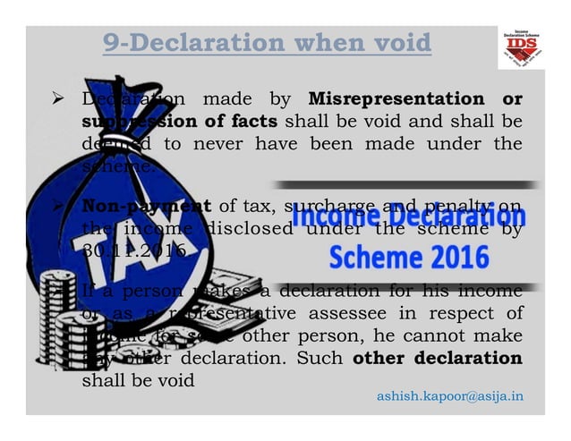 Income declaration scheme | PPT
