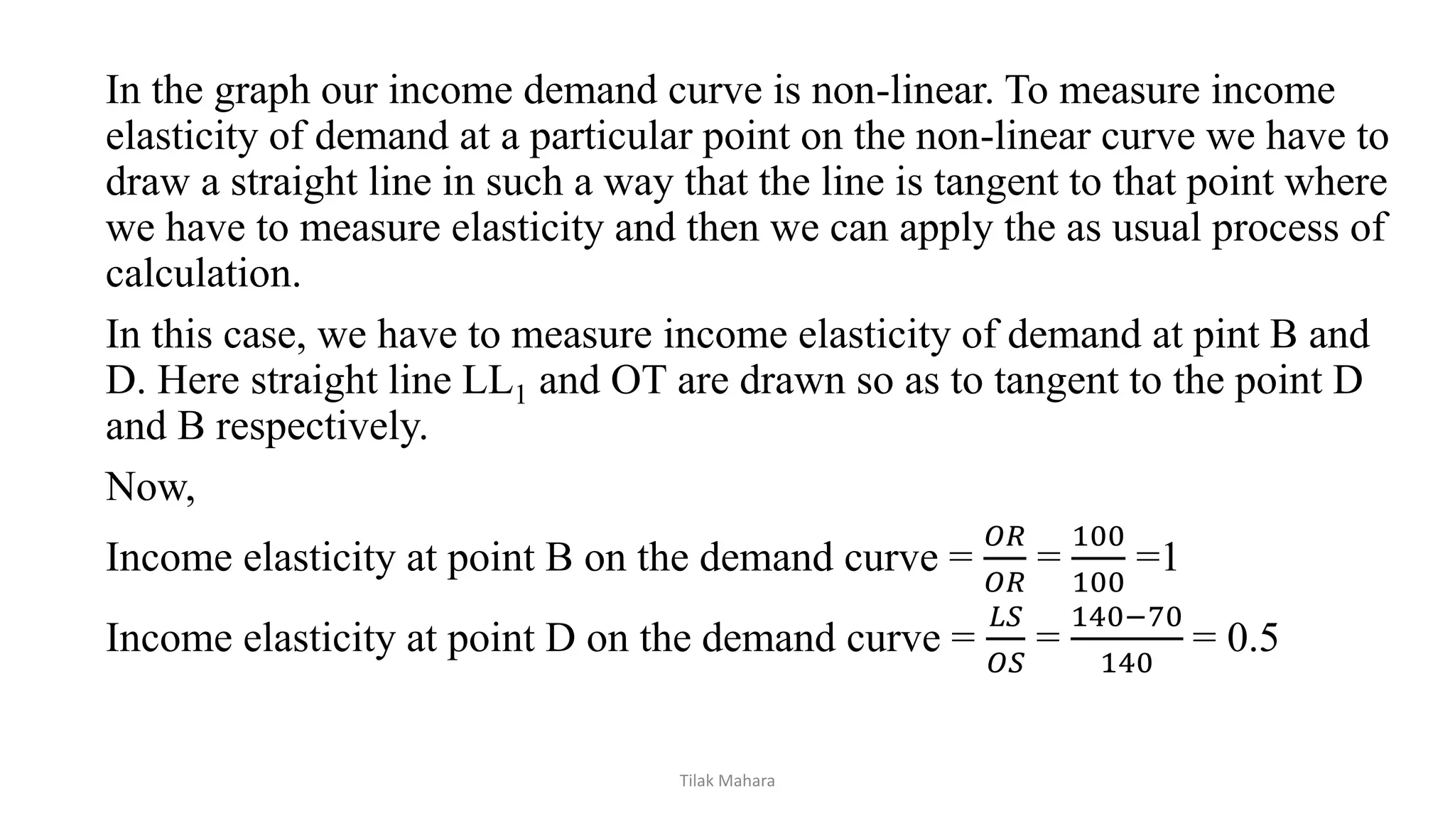 Solution to mathematical questions of Income elasticity of demand | PPTX