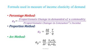 Solution to mathematical questions of Income elasticity of demand | PPTX