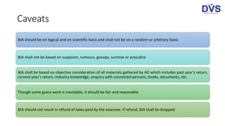 Income escaping and best judgment assessment | PPTX