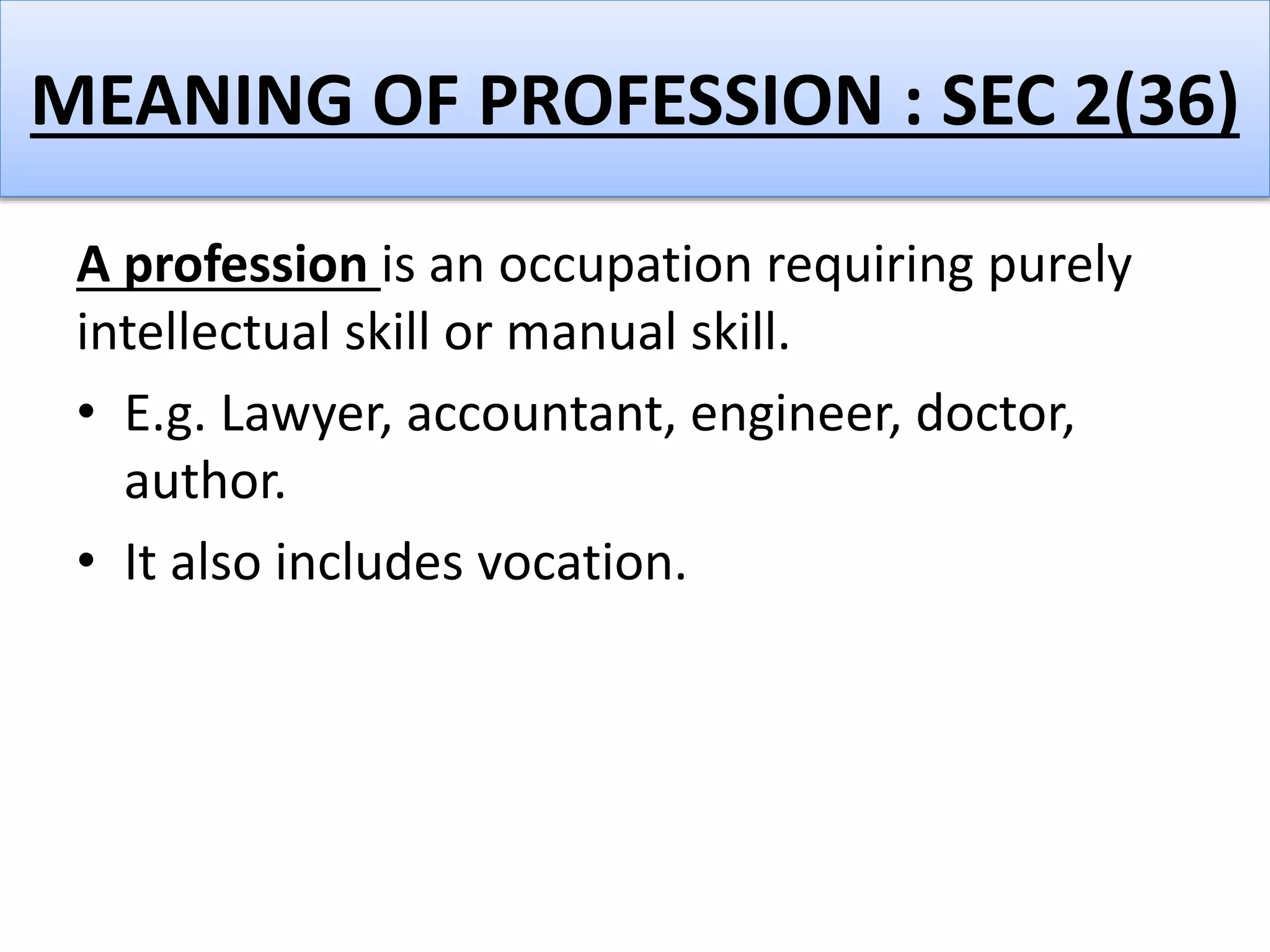 Income from business or profession | PPTX
