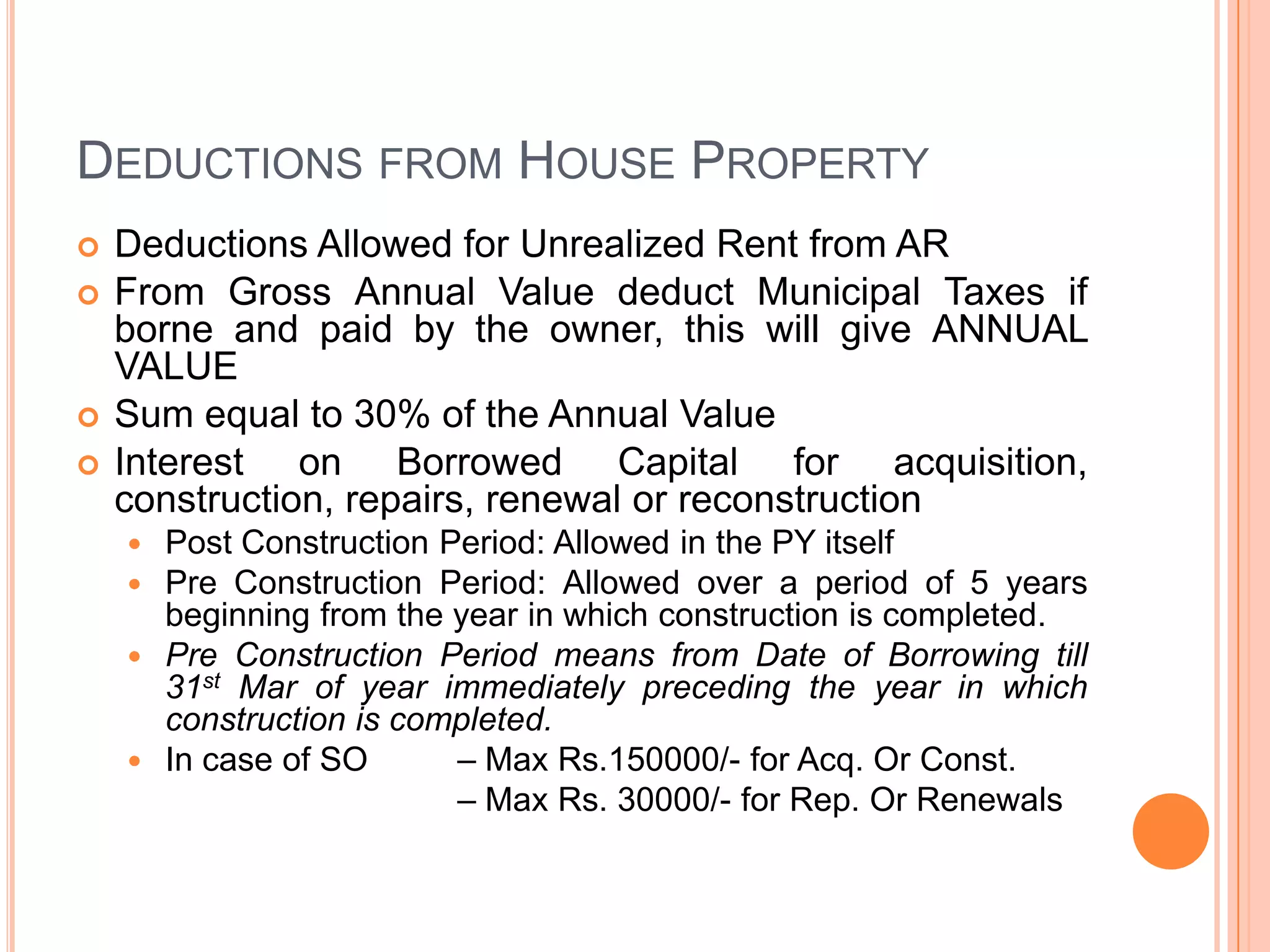 Income from house property | PPTX