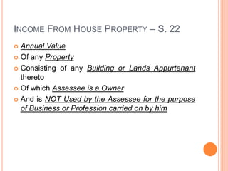 Income from house property | PPTX