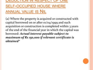 Income from house property | PPTX