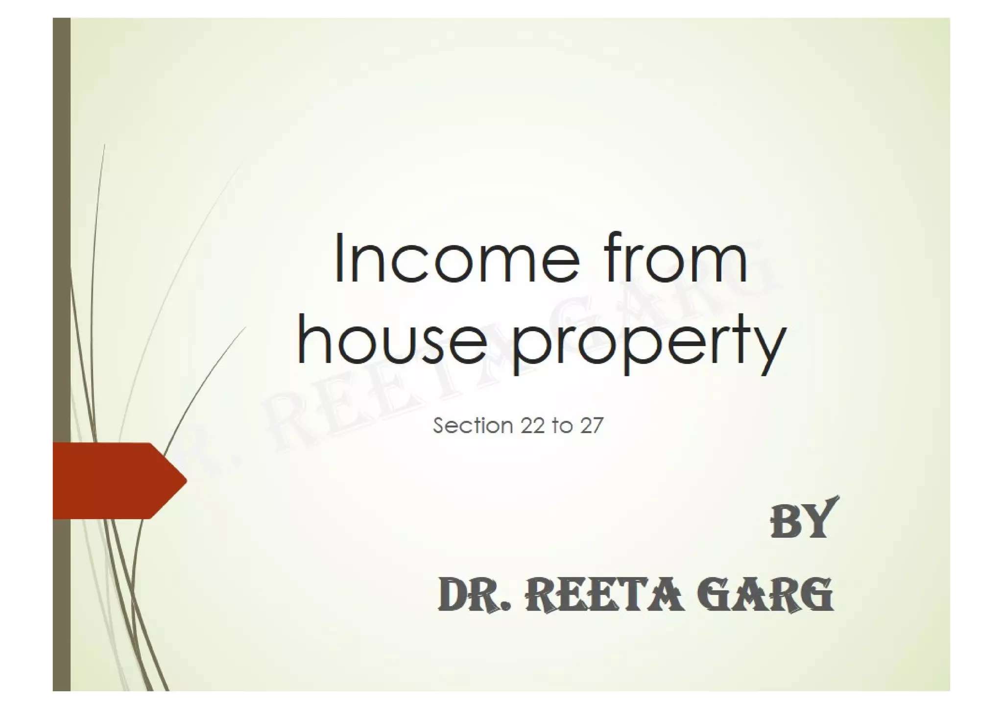 Income from house property | PDF