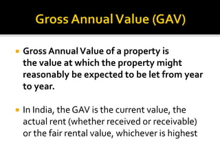 Income from house property - DR. MINAL BHANDARI | PPTX