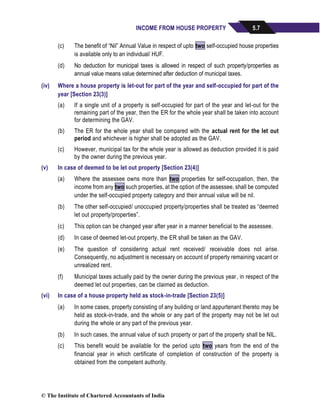 income from house property full pdf for study | PDF