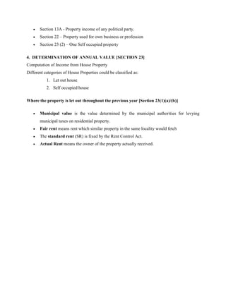 Income from house property theory | PDF