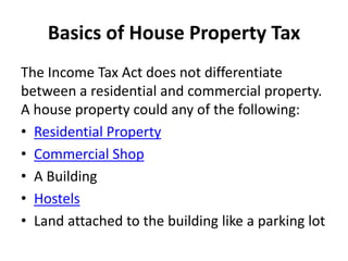 Income from house property and taxes | PPTX