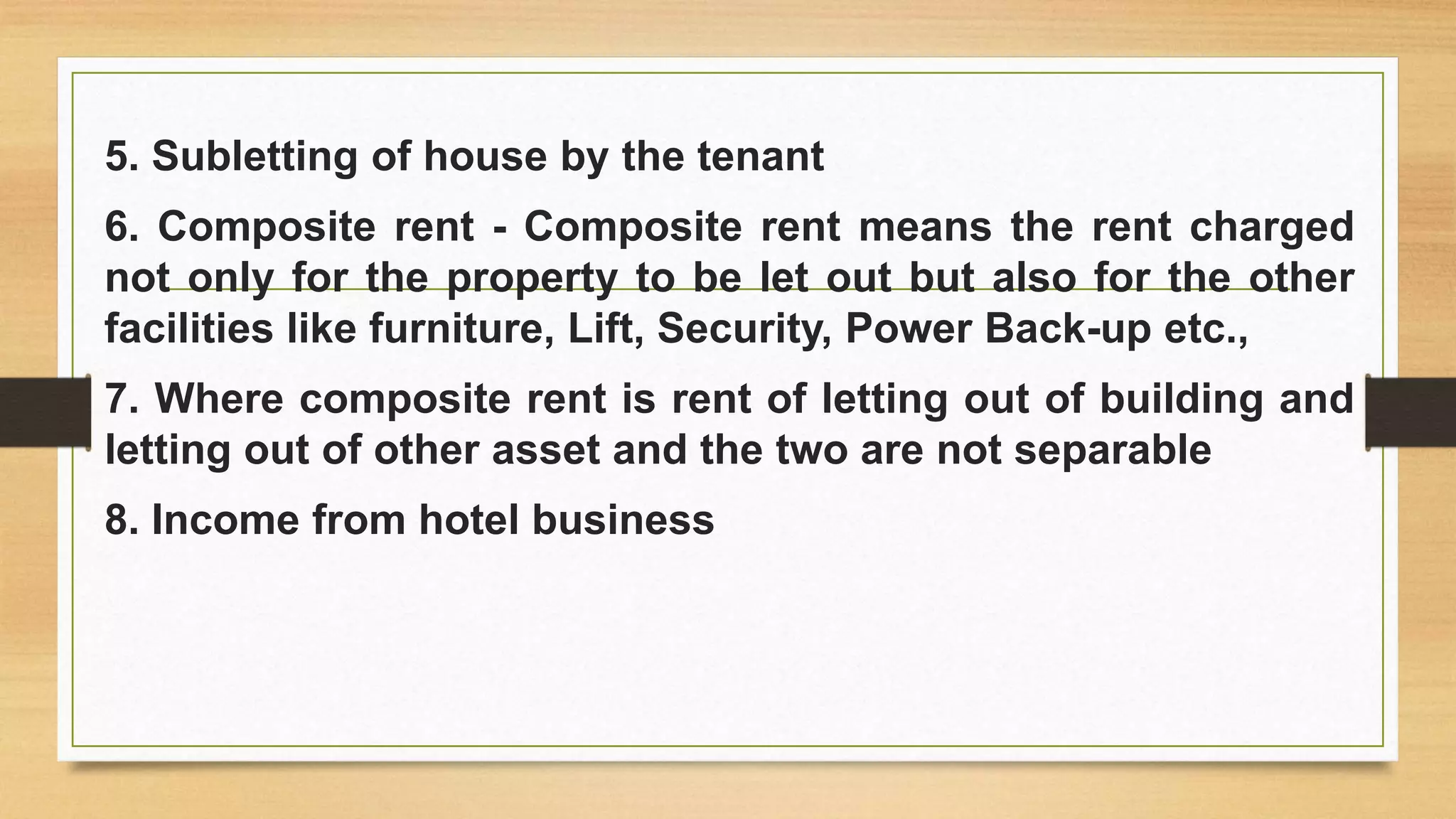 Income from house property ppt | PPTX