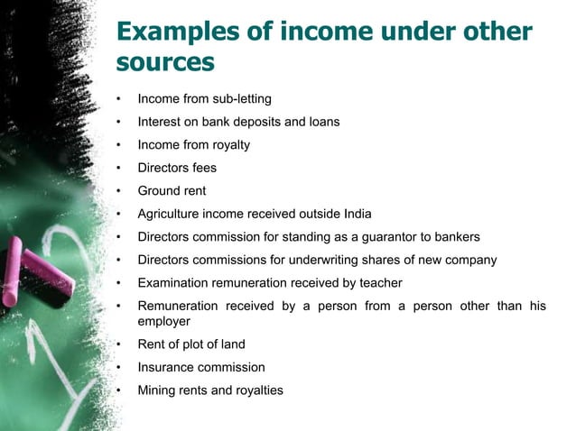 Income from other sources | PPTX | Business Accounting & Finance | Business