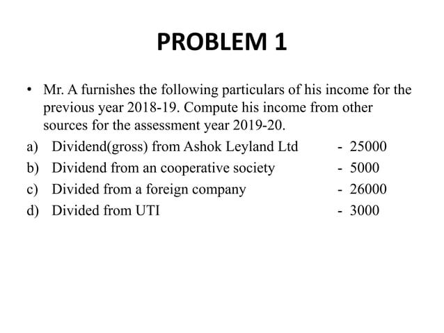 Income from other sources | PDF | Business Accounting & Finance | Business