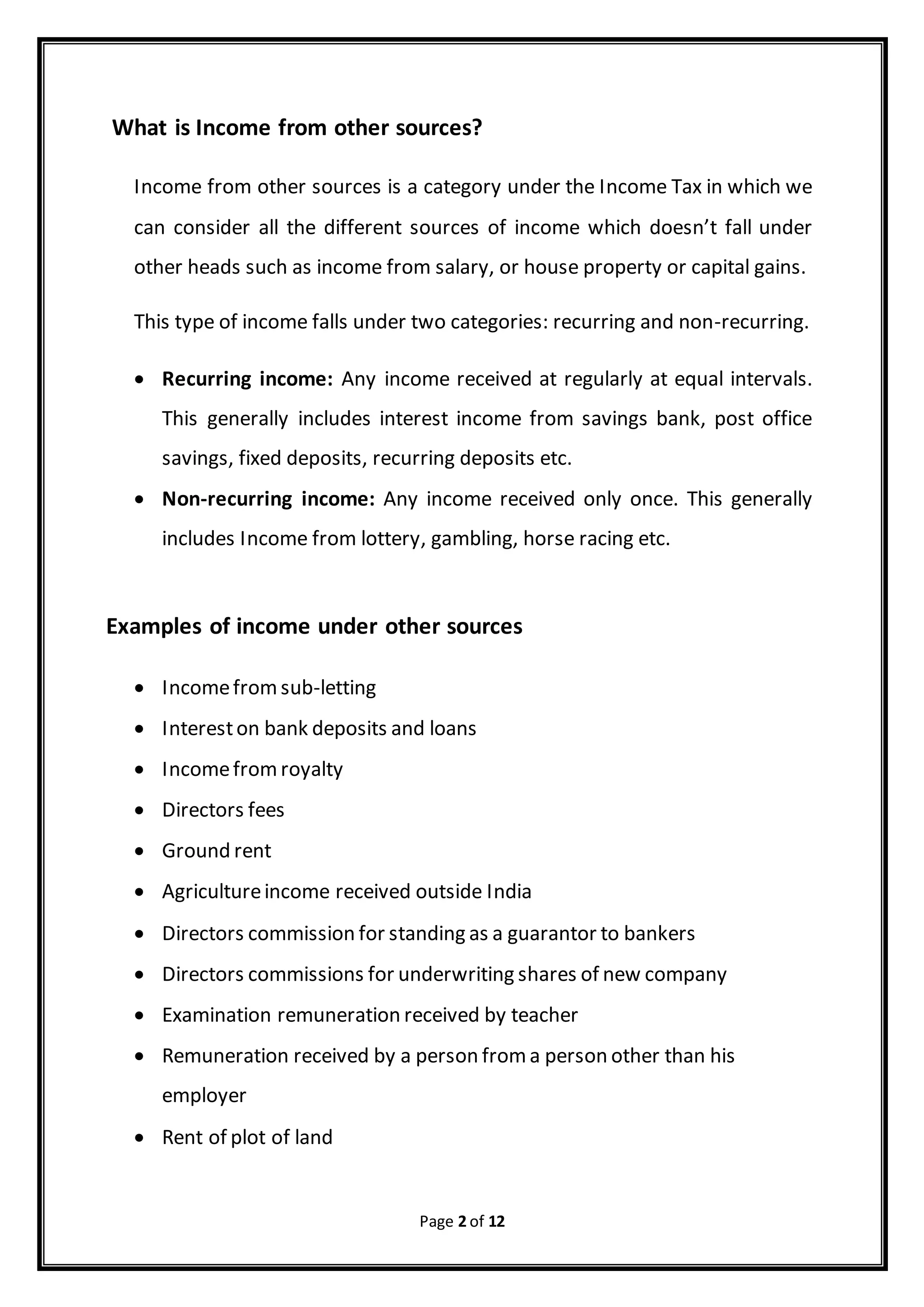 Income from other sources | DOCX