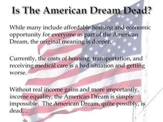 American Dream & Income Reality | PPTX