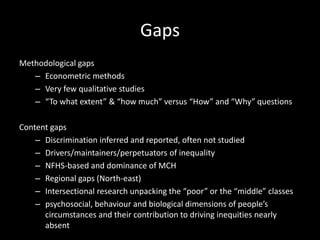 Income inequalities in health presentation | PPTX