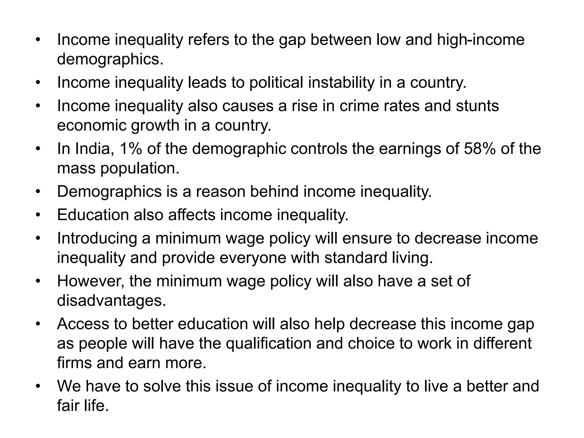 income inequality ppt - Dr. Preeti | PPTX