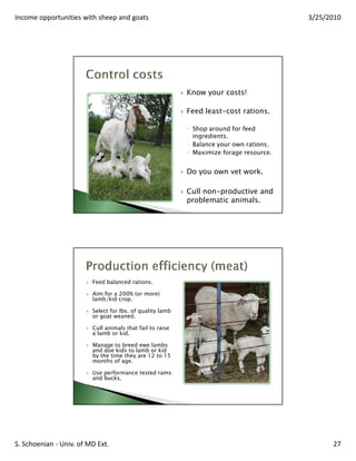 Income opportunities with sheep and goats | PDF