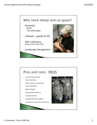 Income opportunities with sheep and goats | PDF