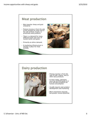 Income opportunities with sheep and goats | PDF