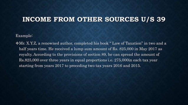 Income other sources | PPTX | Business Accounting & Finance | Business