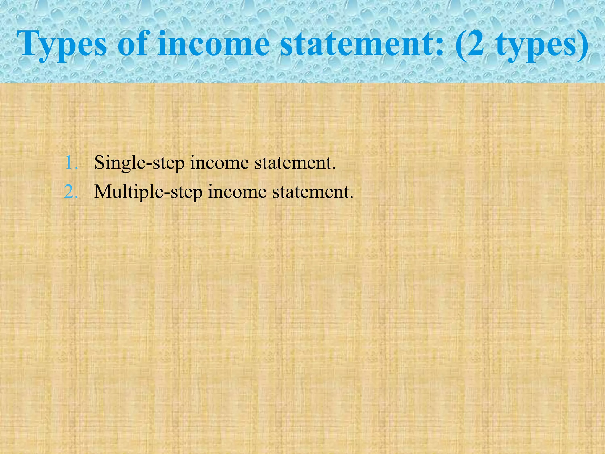 Income statement | PPTX