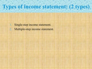Income statement | PPTX