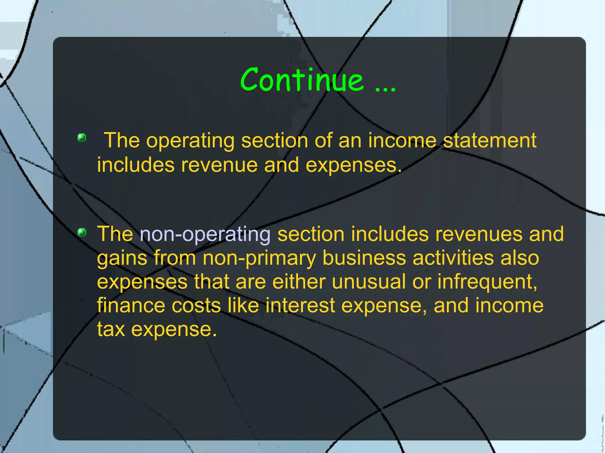 Income statement & balance sheet | PPT