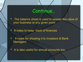 Income statement & balance sheet | PPT