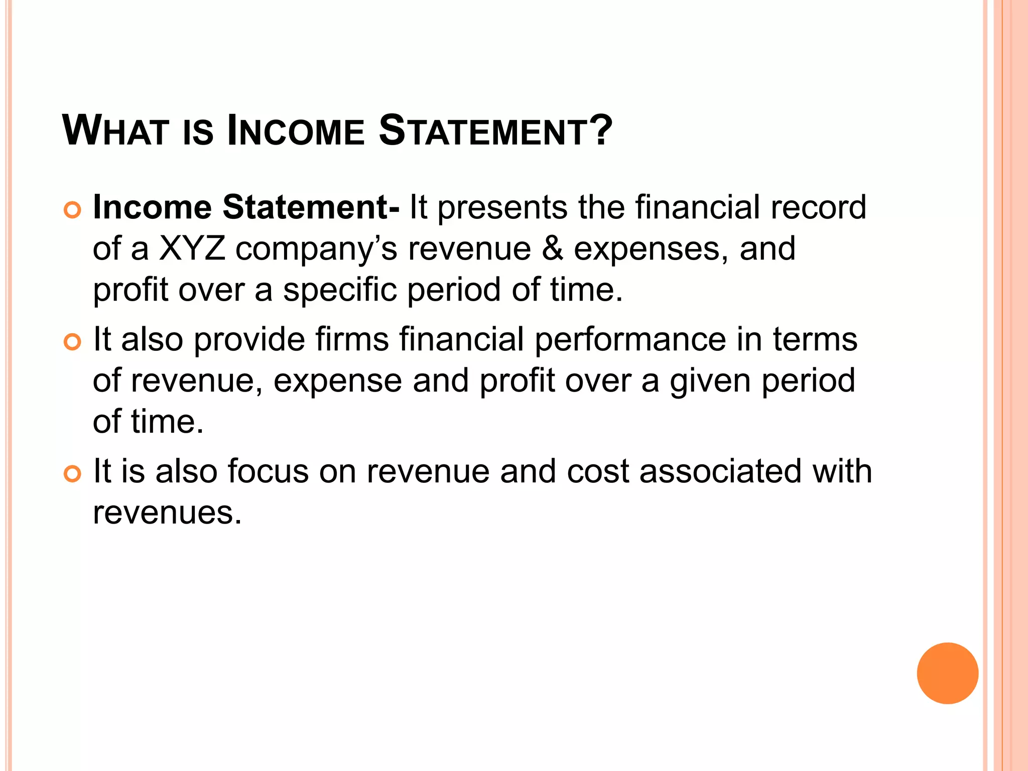 Income statement & balance sheet | PPTX