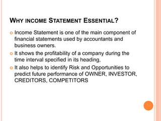 Income statement & balance sheet | PPTX
