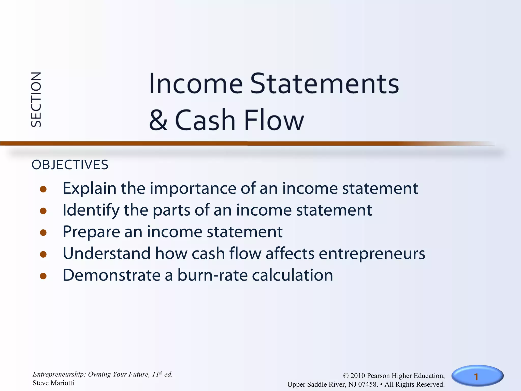Income statements & cash flow | PPT