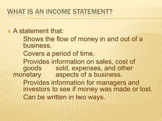Income Statement Slideshow | PPTX