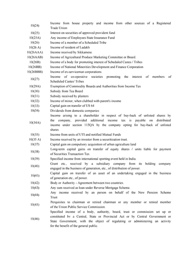 UNIT 2: EXEMPTED INCOMES | PDF