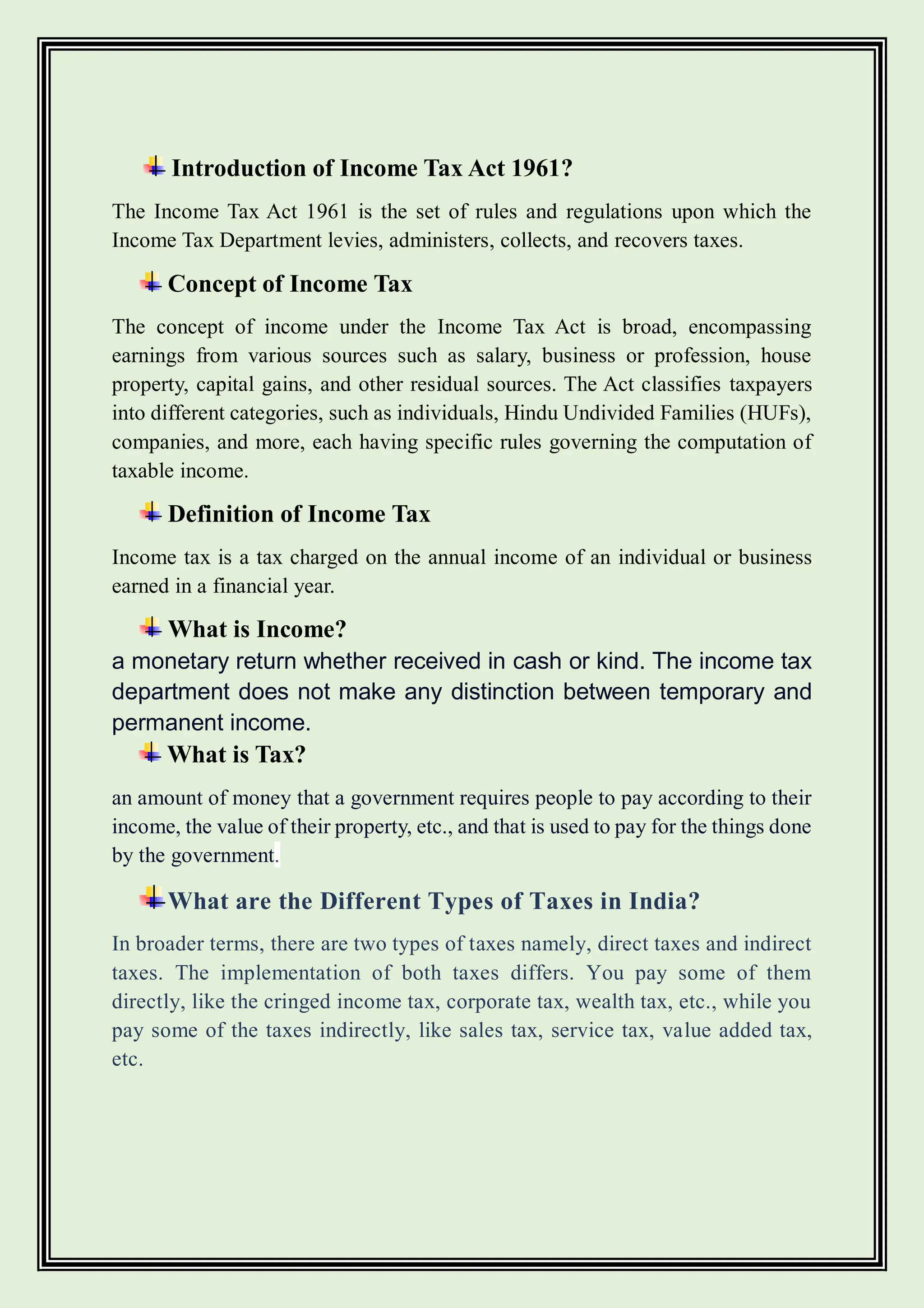 About Income Tax | PDF