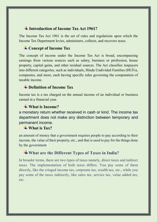 About Income Tax | PDF