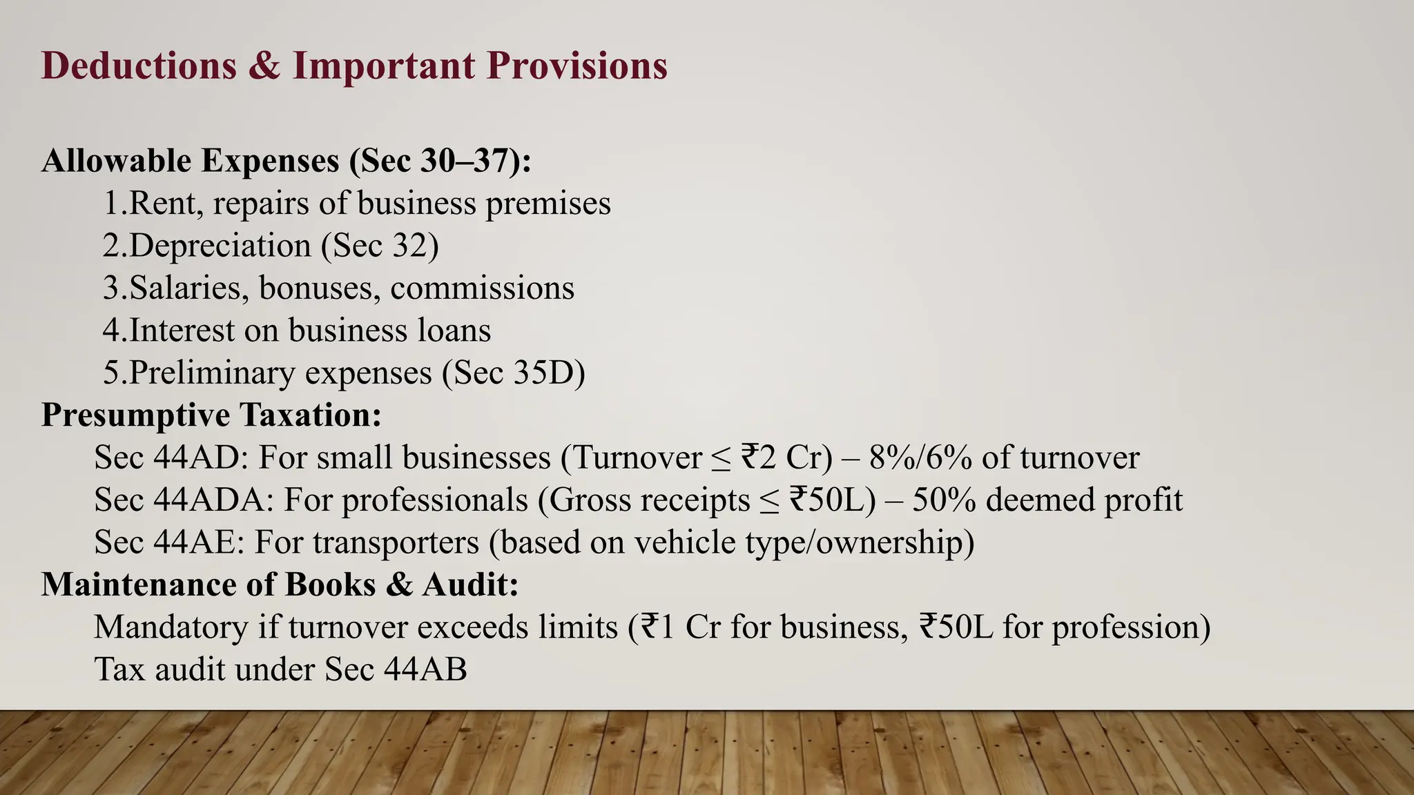 INCOME TAX presentation in direct tax department | PPTX