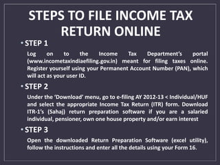 Income tax filing of return | PPT