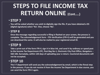 Income tax filing of return | PPT