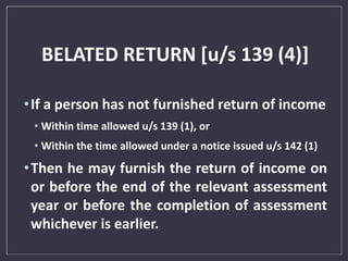 Income tax filing of return | PPT